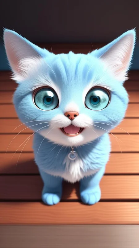 A happy, furry, cute cat with big eyes - CivArchive (CivitAI Archive)